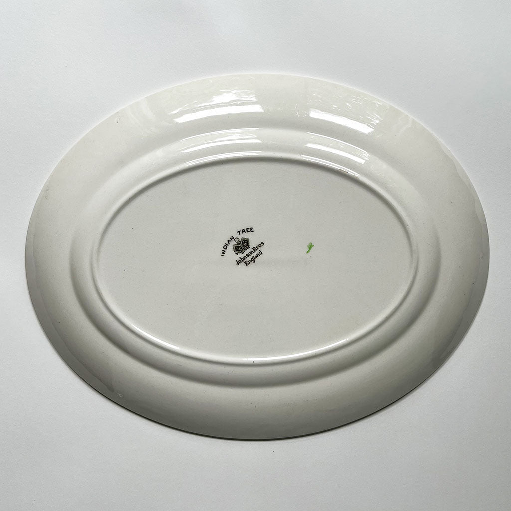 Vintage Johnson Bros Indian Tree Ceramic Oval Platter Made in England – PATCH NYC