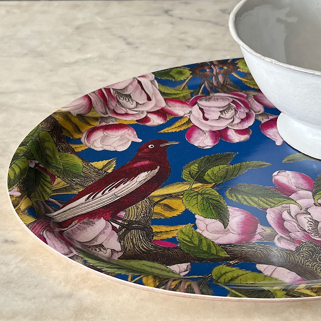 PATCH NYC Ruby Birds Oval Tray