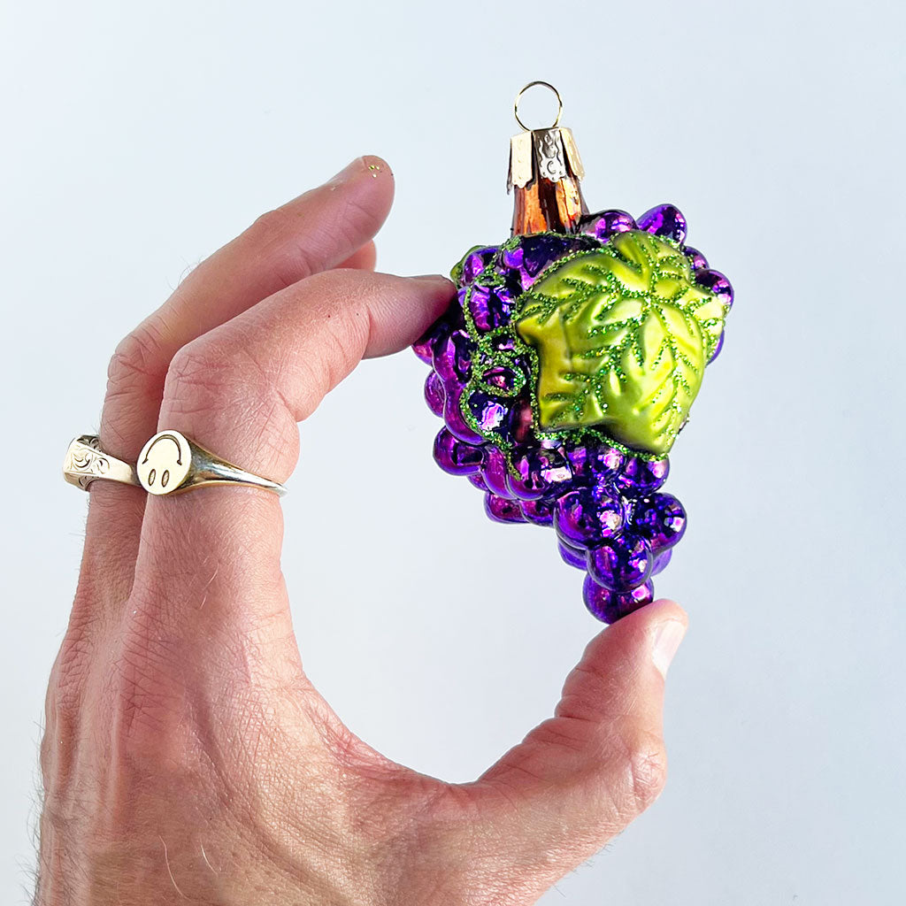 Purple Grape Cluster Glass Ornament – PATCH NYC