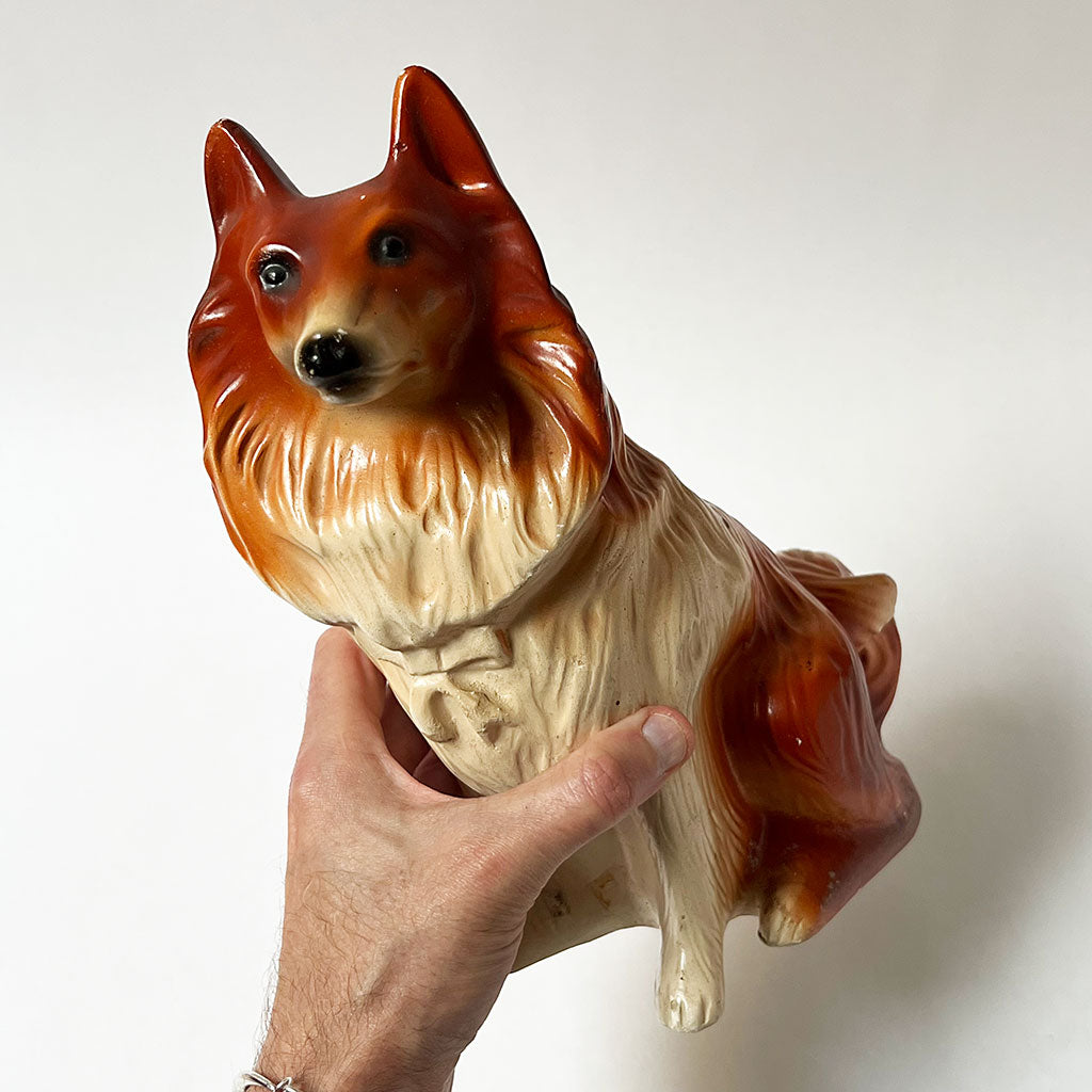 Vintage Chalkware Collie Dog Bank Figurine – PATCH NYC