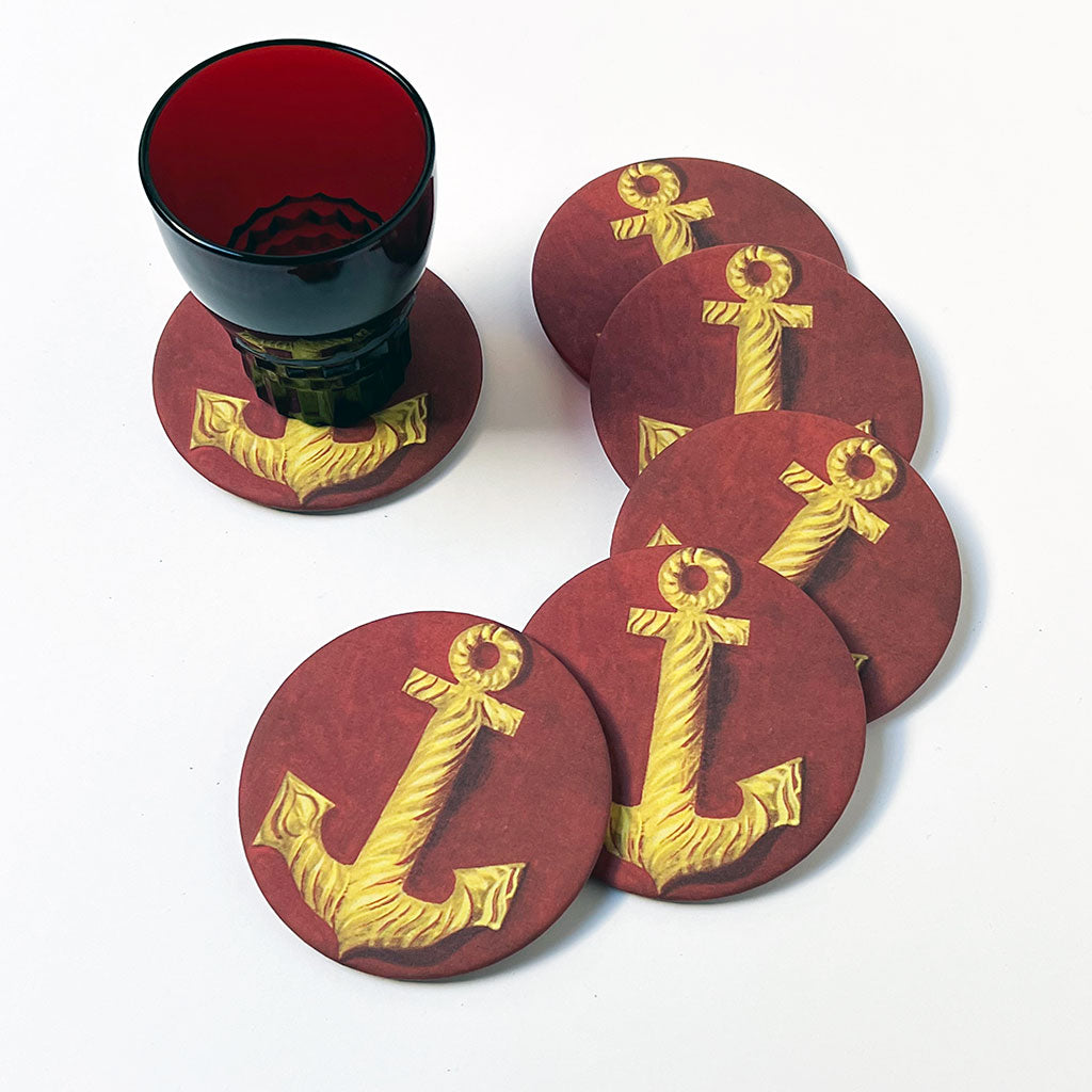 PATCH NYC Anchor Ephemera Coaster Set